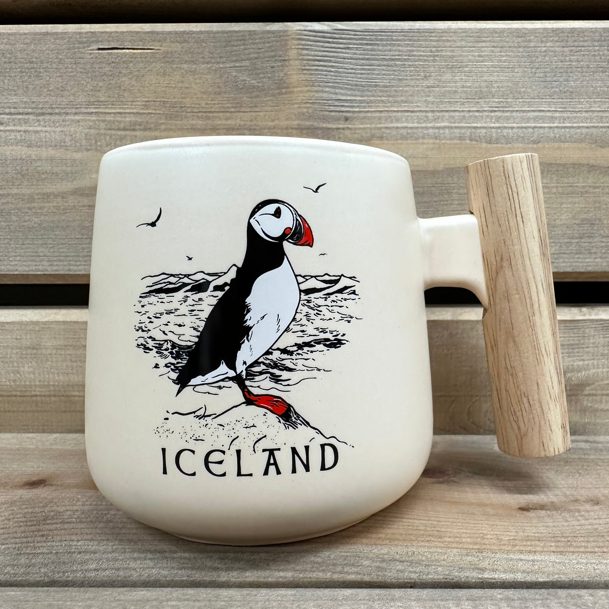 Puffin Mug with Wooden Handle - 12/36pcs – bolasmidjan