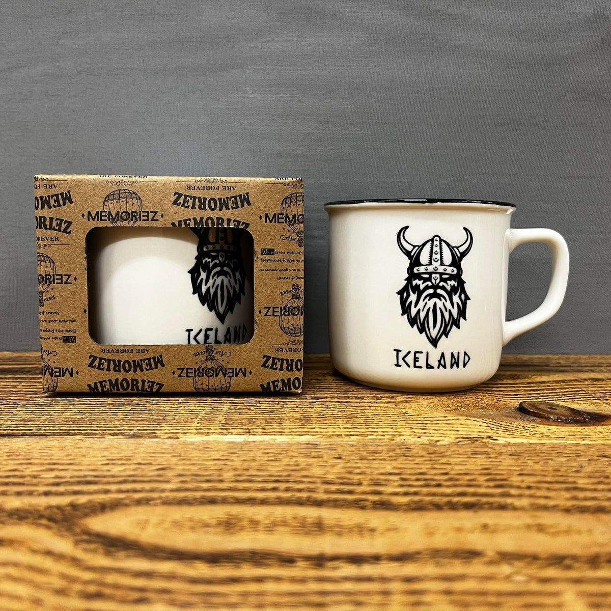 Viking Iceland - Mini Mug - White - 12/48 pcs – bolasmidjan