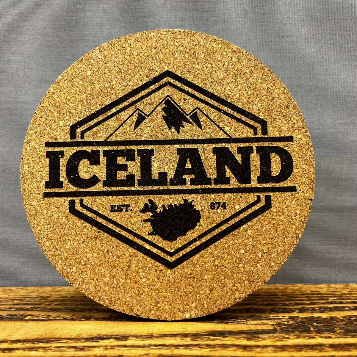 Iceland Mountains - Cork Coaster – bolasmidjan