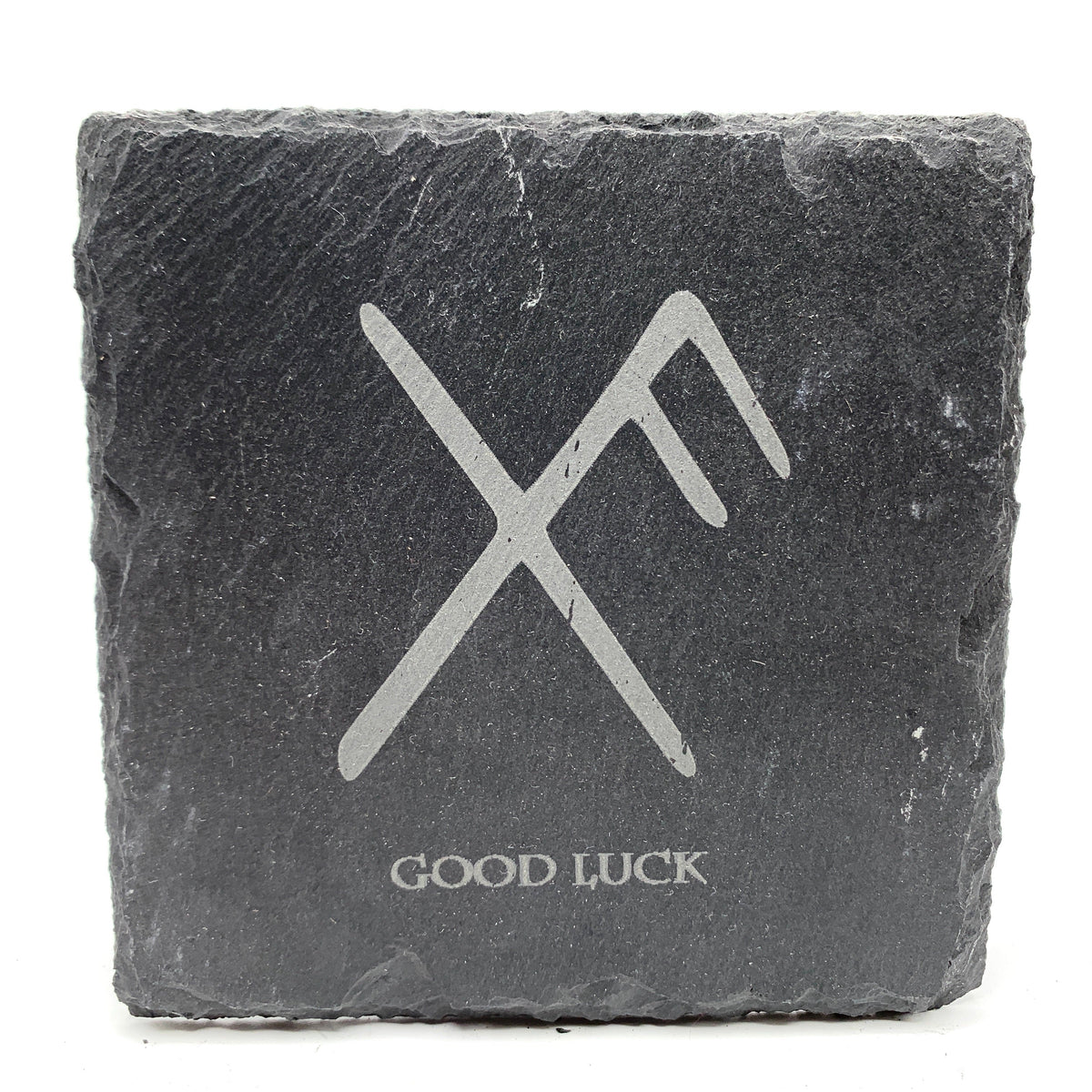 Good Luck - Viking Rune - Slate Coaster – bolasmidjan